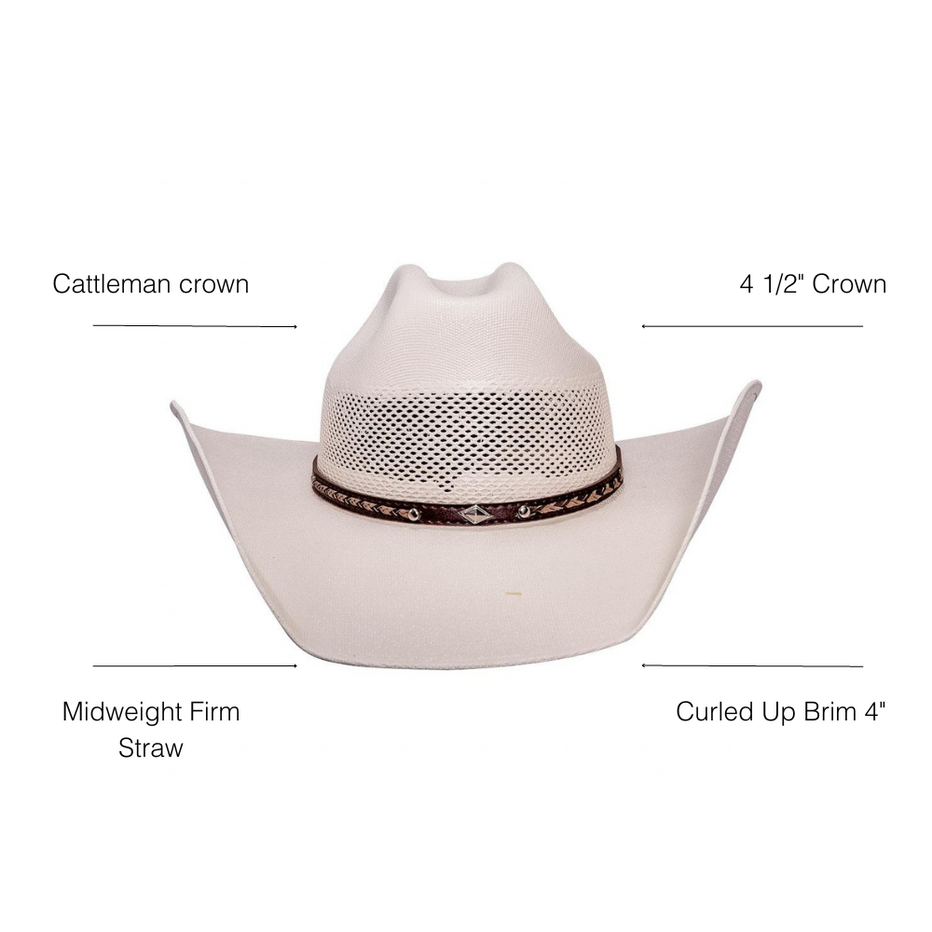Austin - Straw Cowboy Hat for Men by American Hat Makers