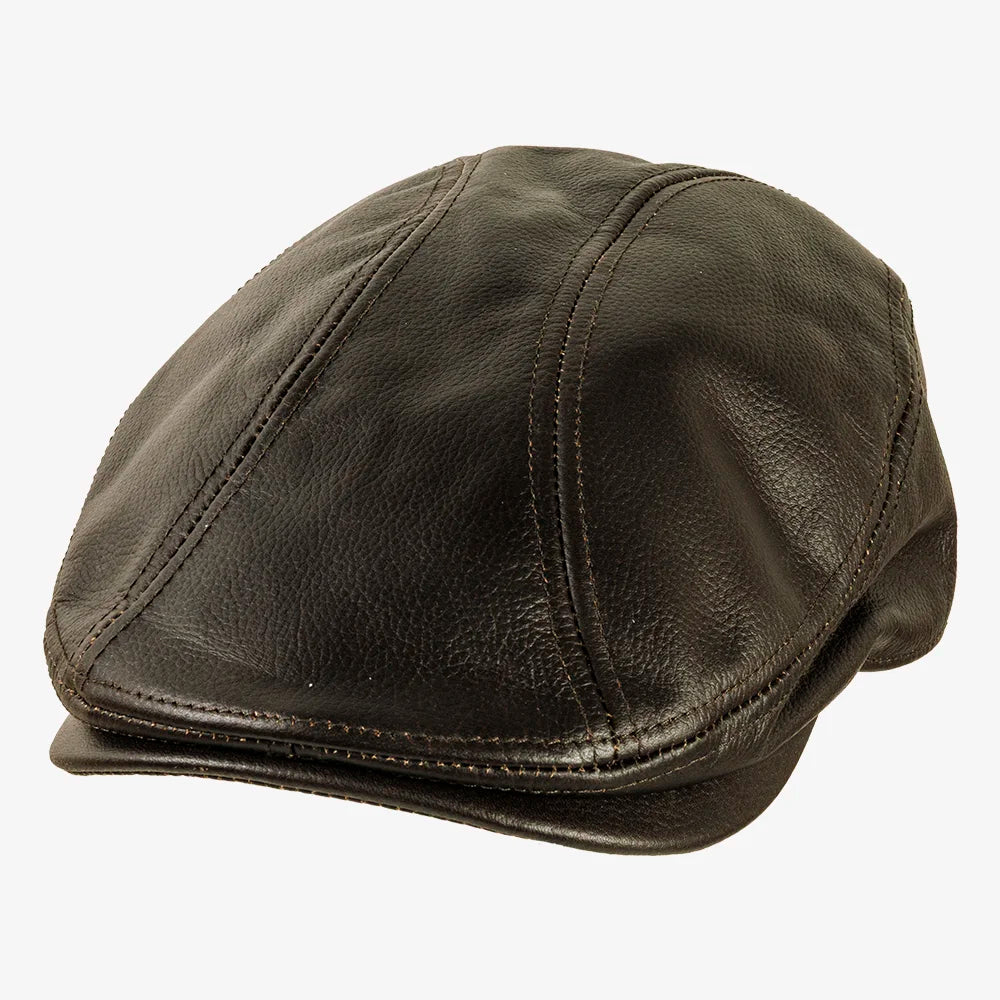 Bookie | Womens Leather Flat Cap – American Hat Makers