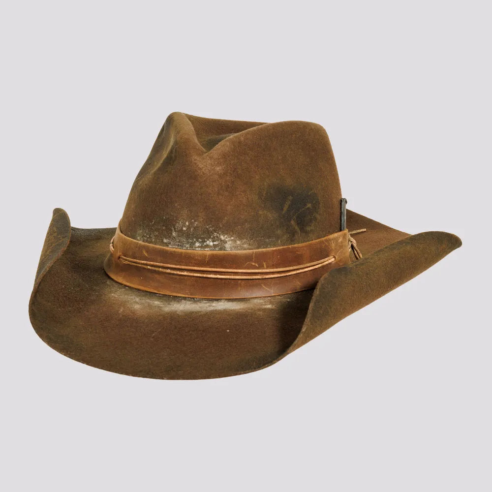 Bronson | Mens Distressed Wool Felt Cowboy Hat – American Hat Makers