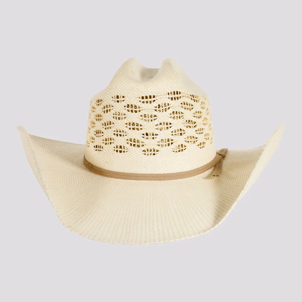 Cal | Mens Vented Crown Woven Bangora Straw Cowboy Hat – American Hat ...