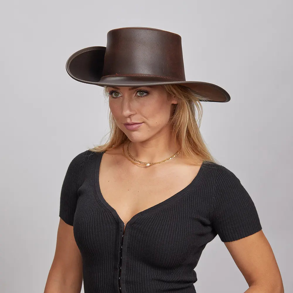Cavalier | Womens Leather Swashbuckler Pirate Hat – American Hat Makers