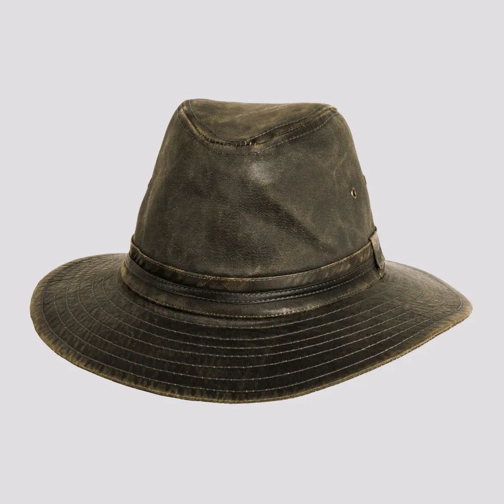 Hood | Mens Weathered Cotton Outback Hat – American Hat Makers