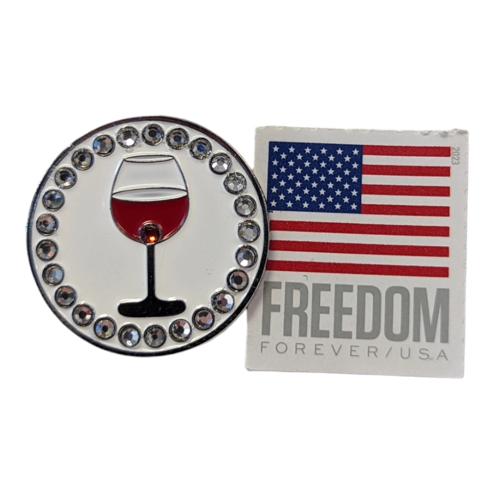 Bling Wine Glass | Magnetic Hat Pin – American Hat Makers