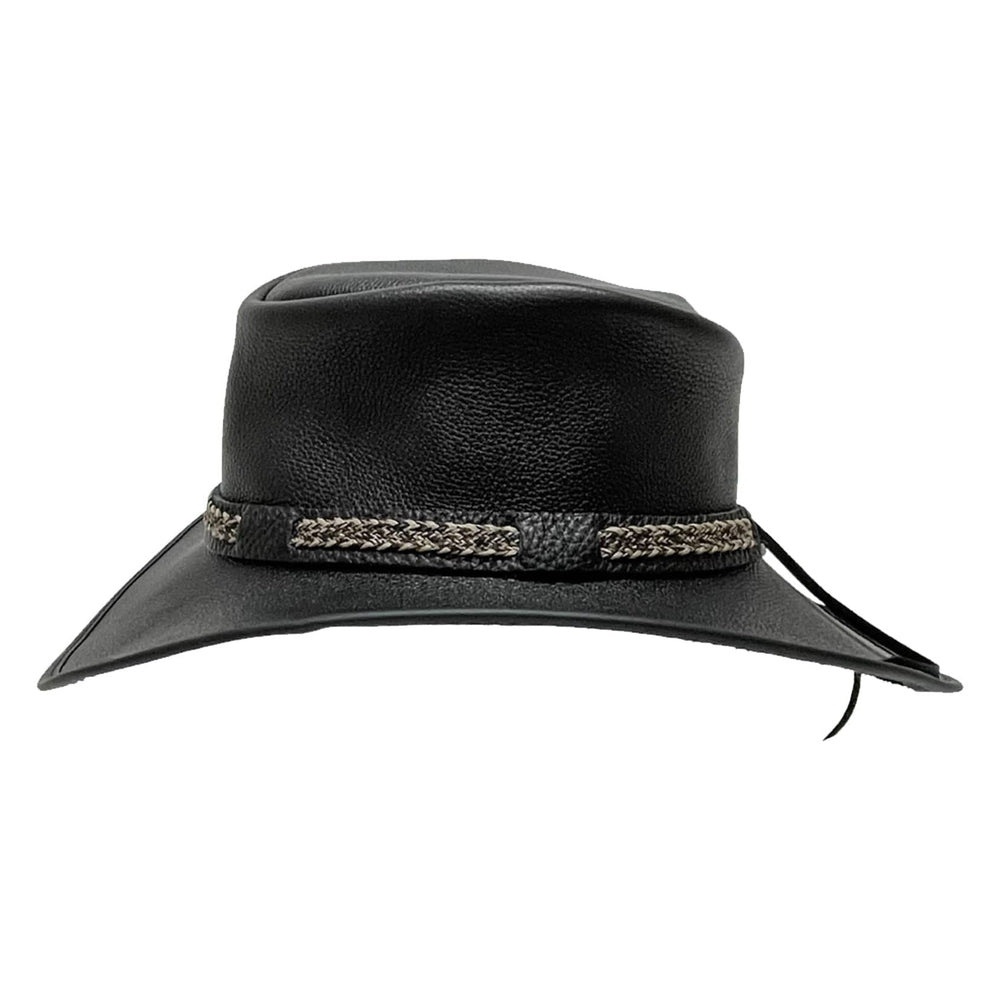 Bison - Mens Leather Packable Hat by American Hat Makers