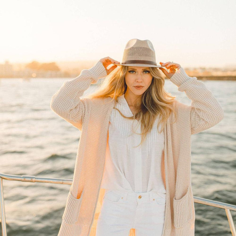 Tuscany | Womens Fedora Firm Straw Trilby Hat – American Hat Makers