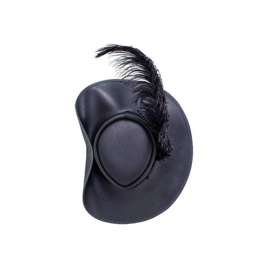 Cavalier Feather | Mens Renaissance Fair Leather Hat – American Hat Makers