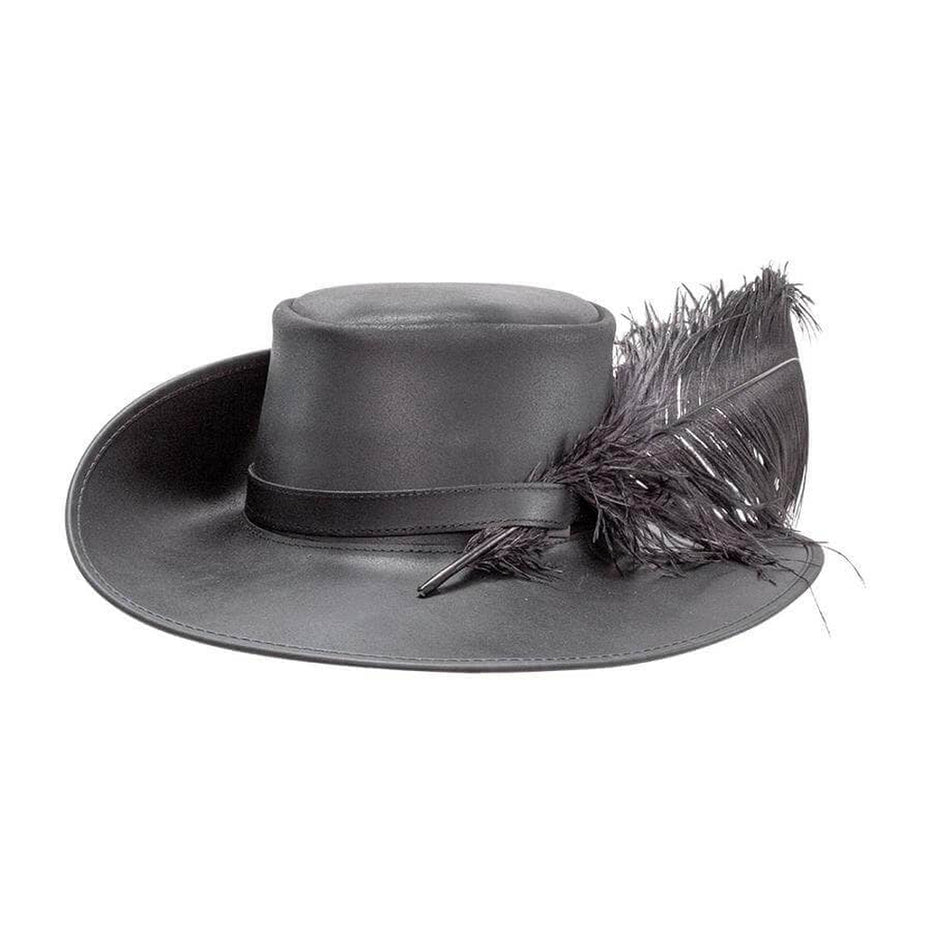 Cavalier Feather | Mens Renaissance Fair Leather Hat – American Hat Makers