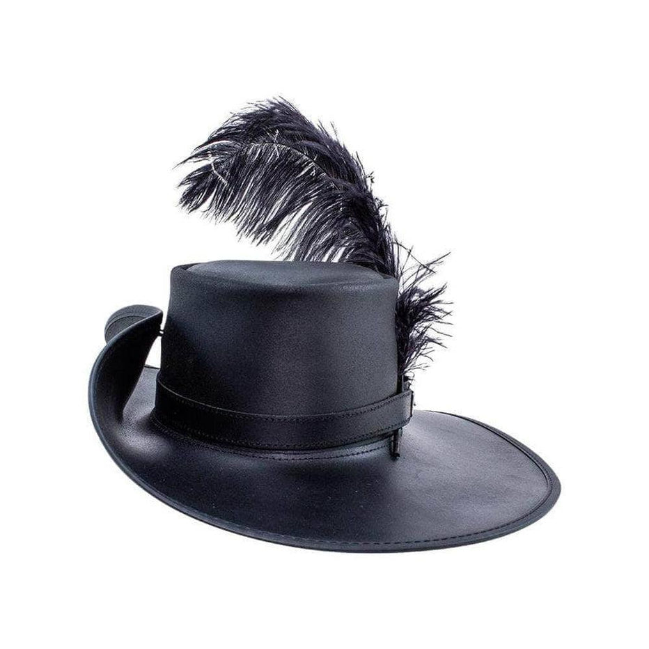 Cavalier Feather | Mens Renaissance Fair Leather Hat – American Hat Makers
