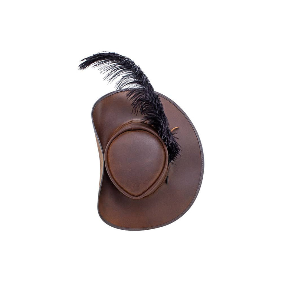 Cavalier Feather | Mens Renaissance Fair Leather Hat – American Hat Makers