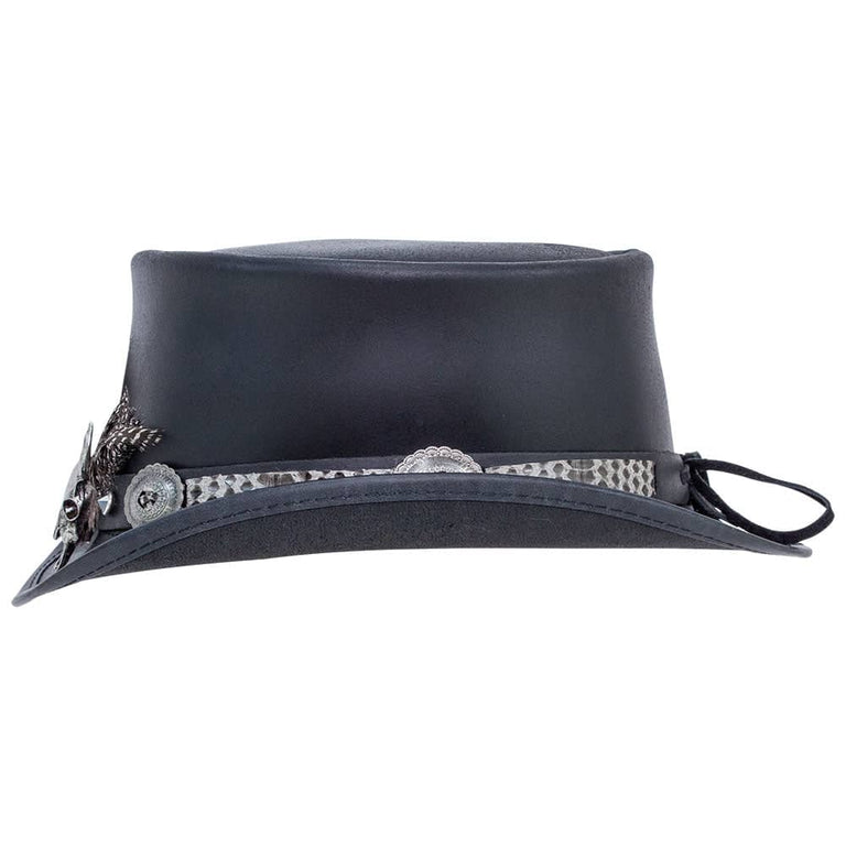 Marlow True Grit | Womens Leather Top Hat with True Grit Hat Band ...